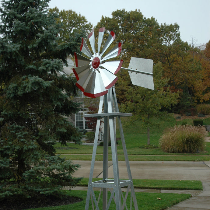 Steel Garden Windmill for Yard | 4 Leg – Outdoor Water Solutions